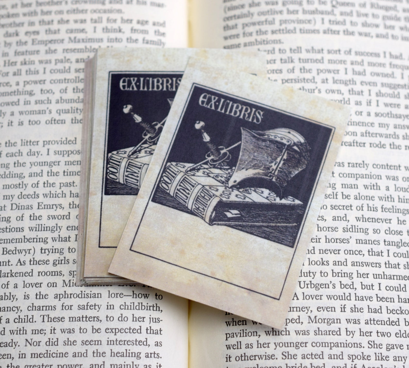 Sword Bookplate: Set of 24 Library Book Plate Stickers With | Etsy