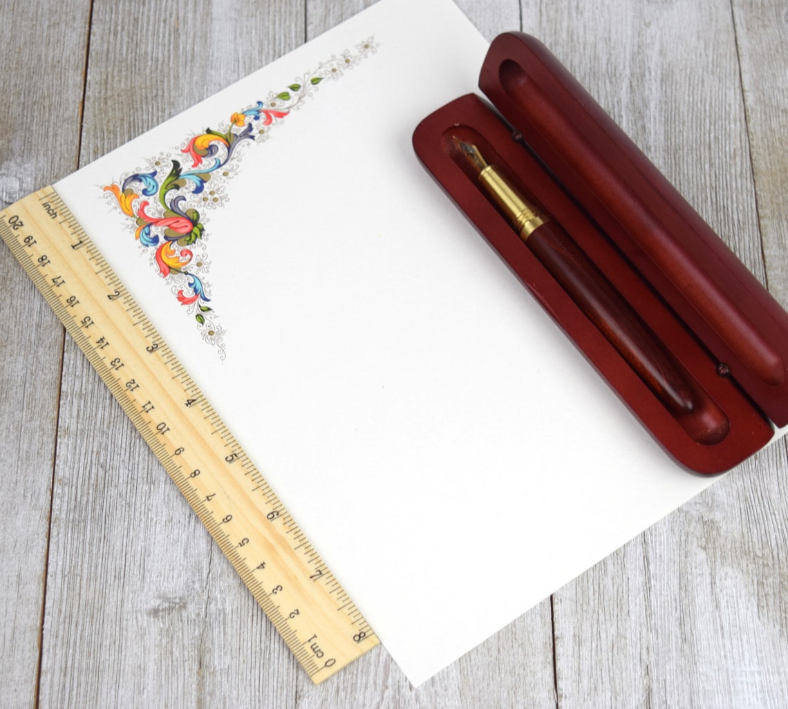 Medieval Stationery Set With Envelopes Acanthus Design Rossi Sheets - Etsy