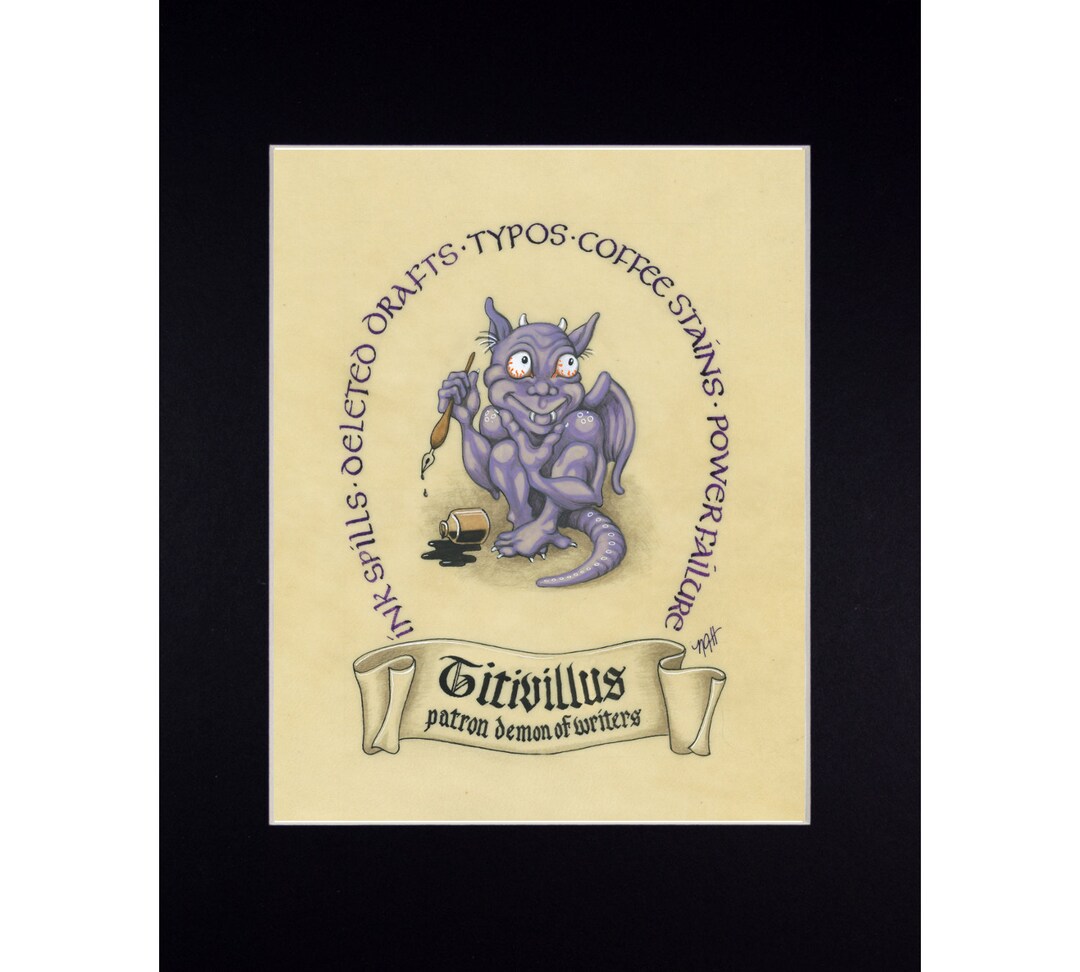 Titivillus Patron Demon of Writers // Gift for Writers, Authors, and ...