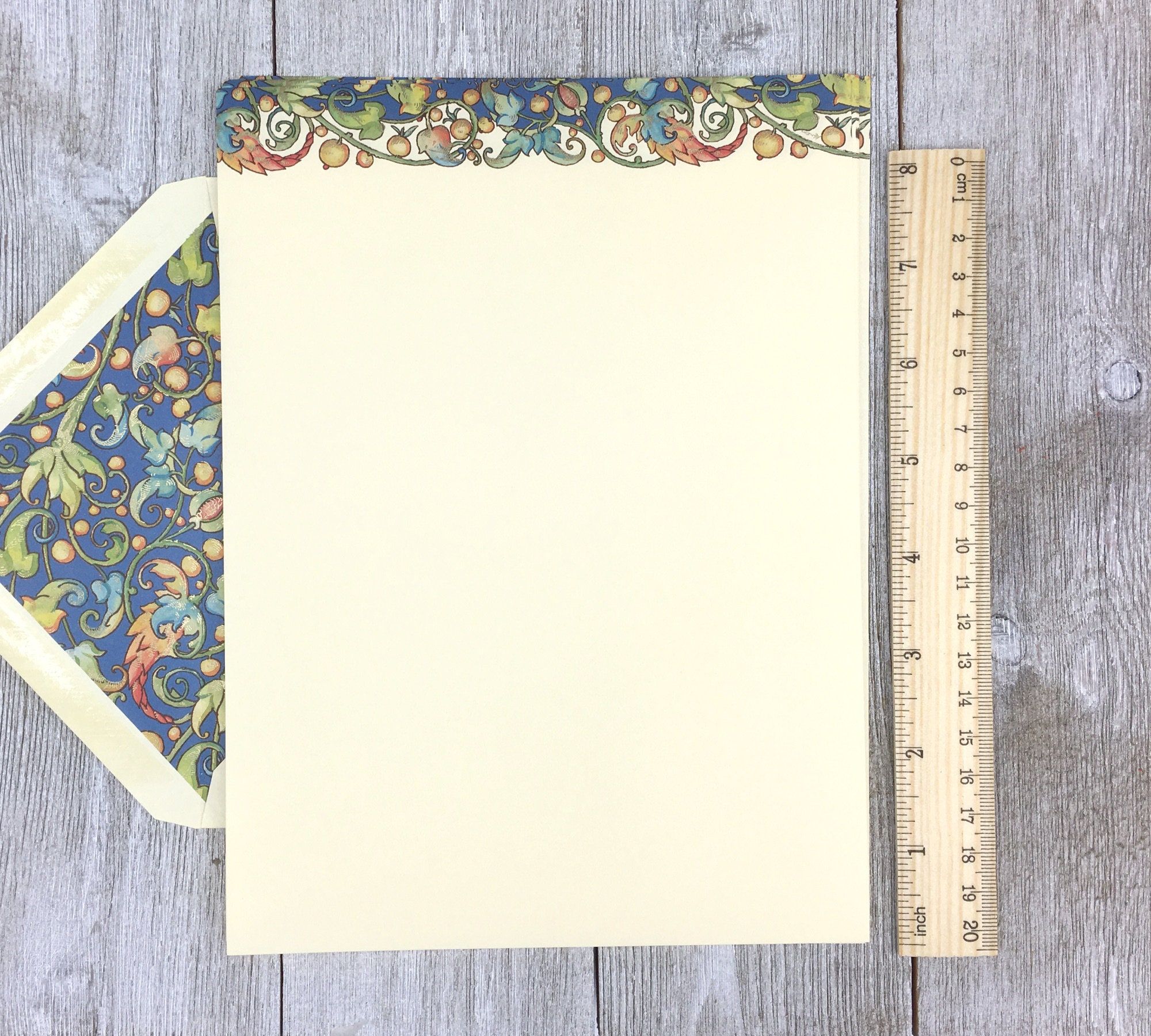 Blue Medieval Stationery Sheets and Envelopes Kartos Ramis - Etsy