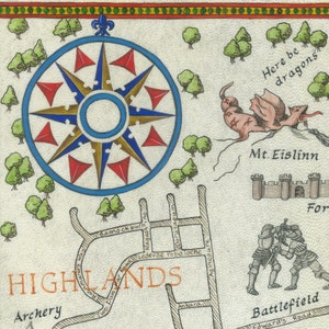 Pennsic War Map in Medieval Style Open Edition Print - Etsy