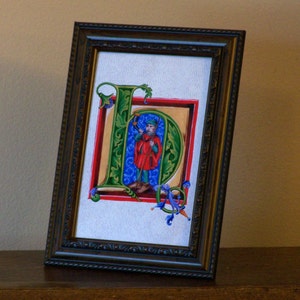 Lettrine médiévale H, Alphabet lettre H, peint H initiale, Alphabet ...