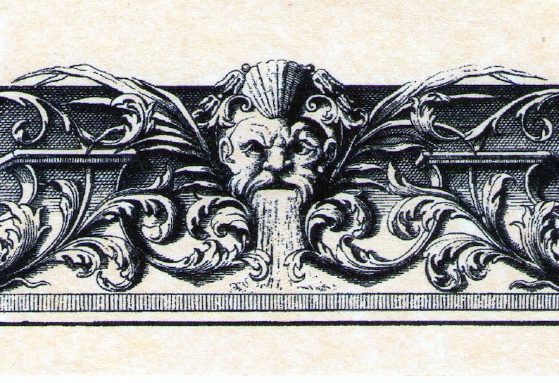 Mythical Creatures Renaissance Border for Letterhead and | Etsy