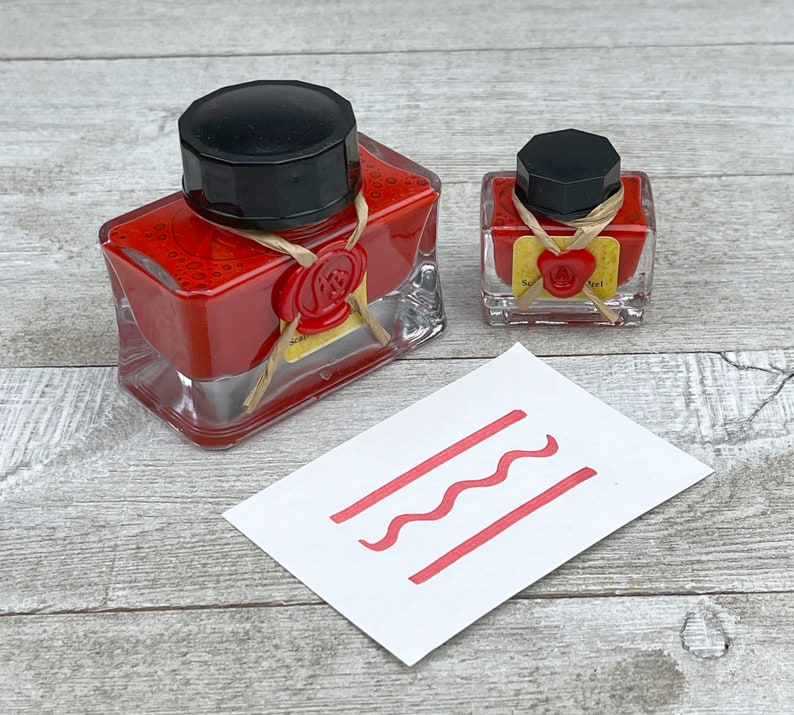 Red Calligraphy Ink for Quills and Dip Pens Scarlet Scoundrel - Etsy