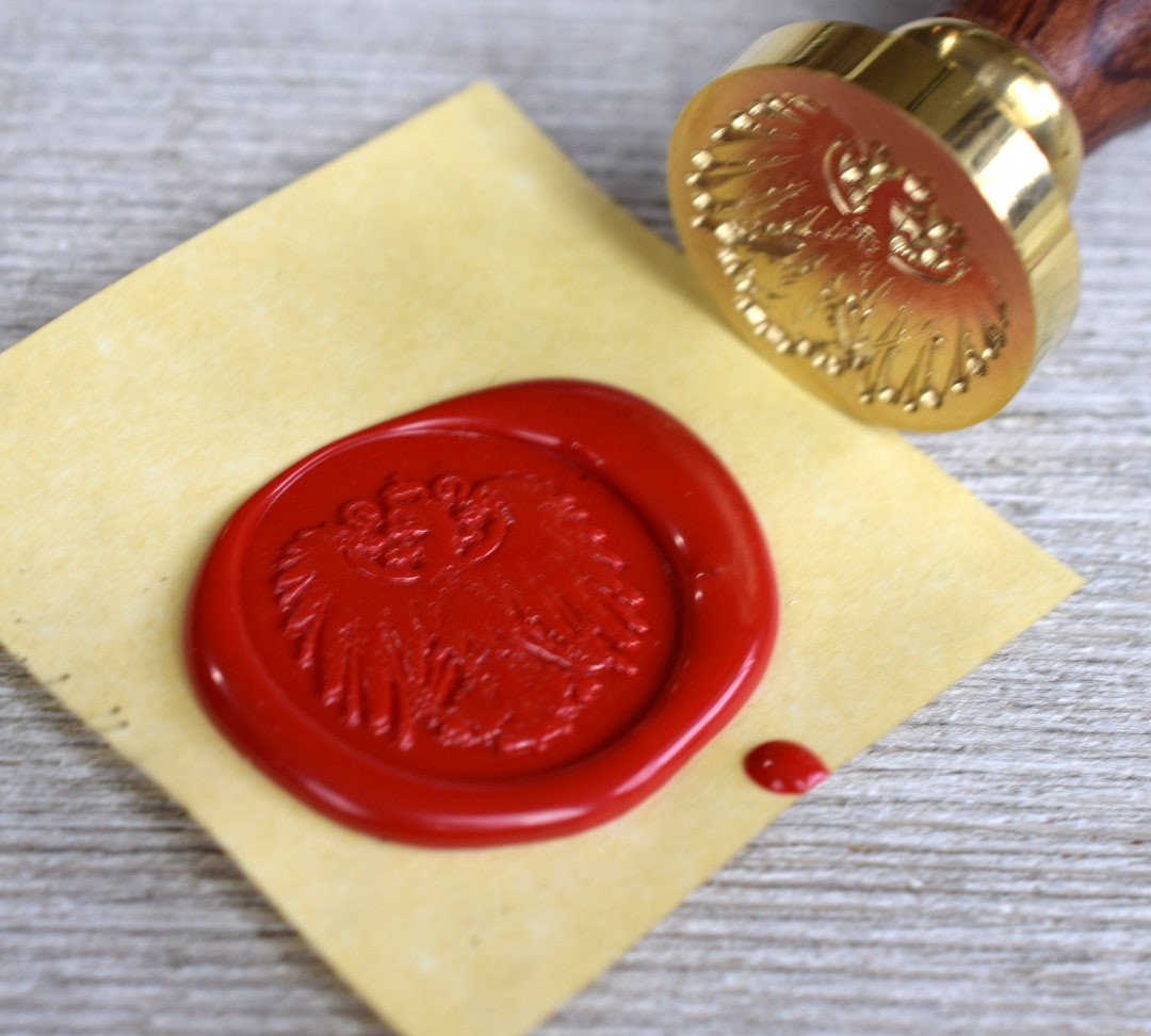 Heraldic Eagle Wax Seal Stamp // Medieval Bird Brass Stamp for - Etsy