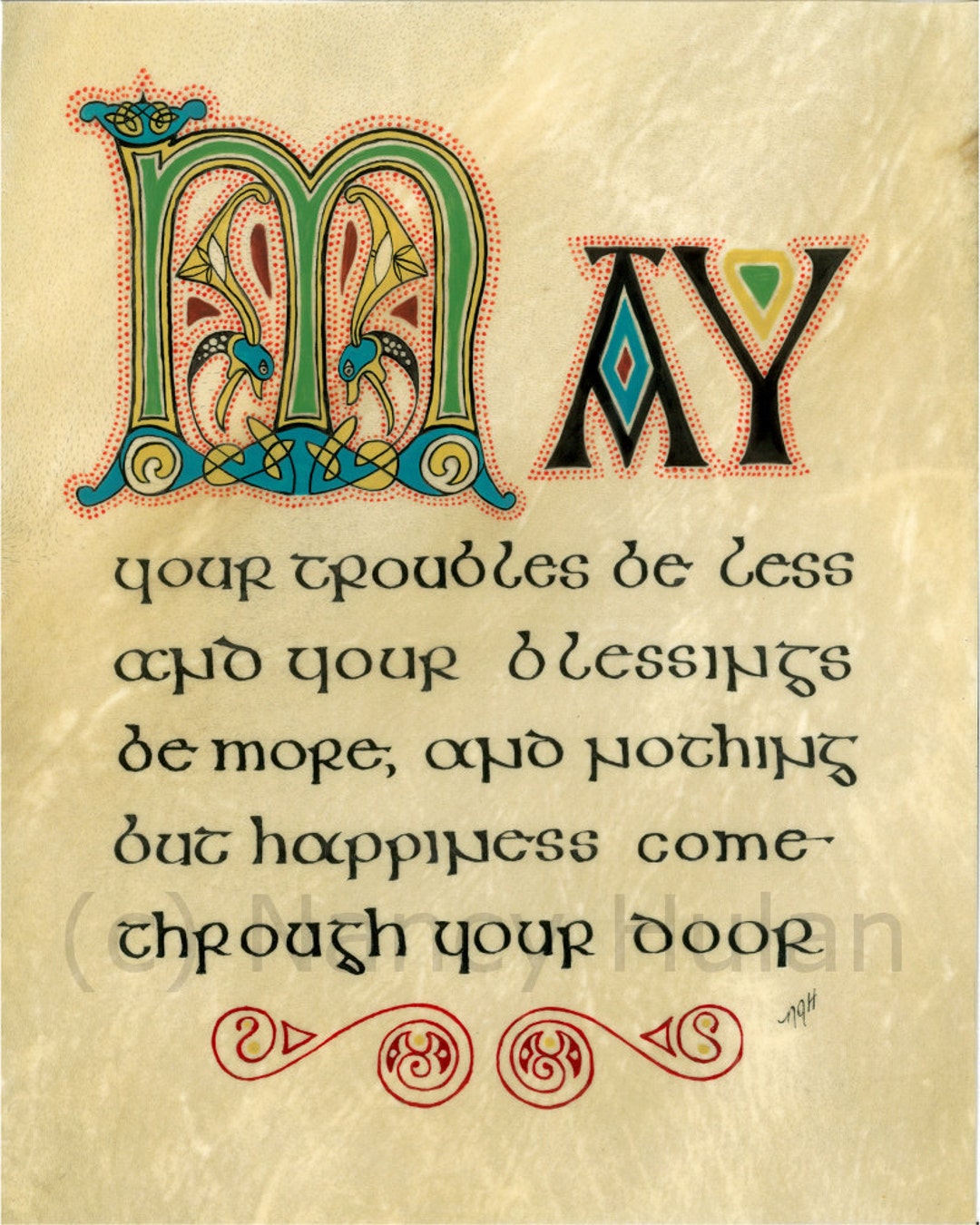 Irish Blessing Art Print, Celtic Calligraphy, Giclée Print - Etsy