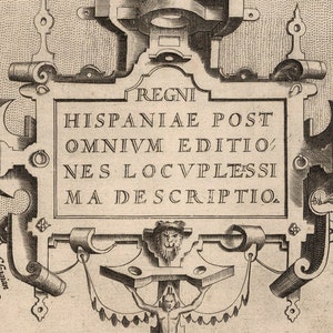 Map of Renaissance Spain, 16th Century Map, Fine Art Reproduction MP035 ...