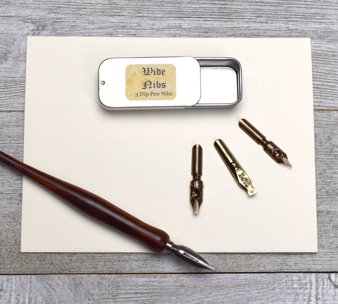 Wide Calligraphy Nibs With Broad Tips for Dip Pens and - Etsy