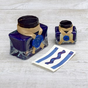 Blue Calligraphy Ink for Quills and Dip Pens, Sapphire Sea Writing Ink ...