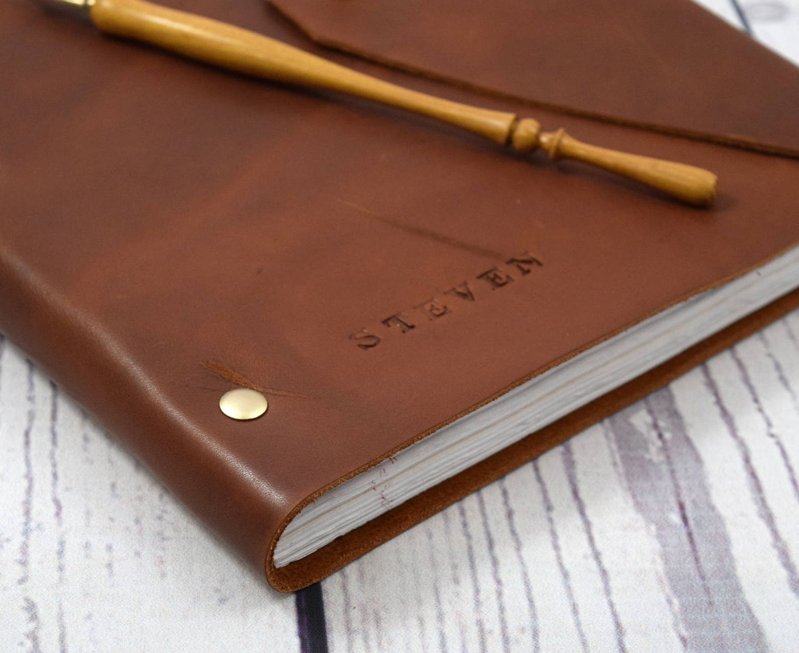 Refillable Leather Notebook for Letter-size Paper Personalized - Etsy