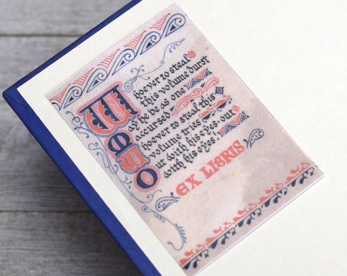 Medieval Book Curse Bookplates 10 Pack - Etsy