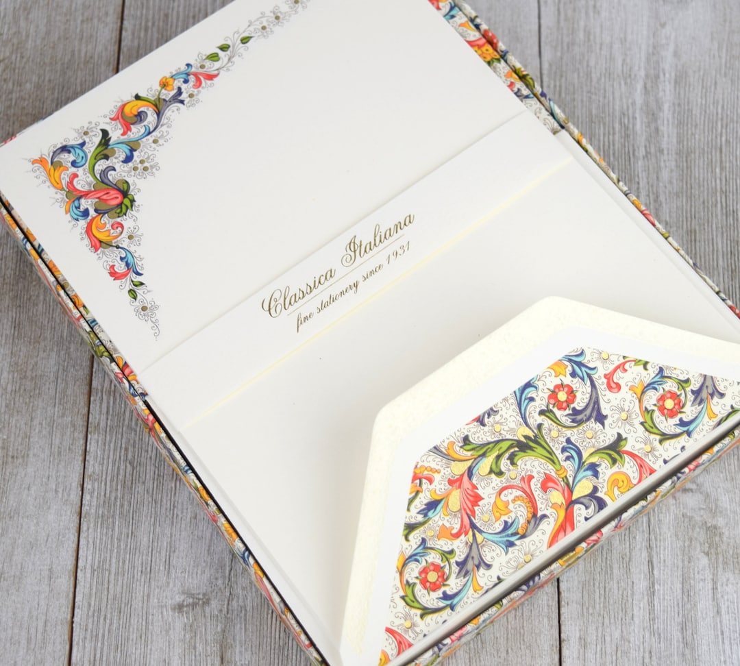 Medieval Stationery Set With Envelopes Acanthus Design Rossi Sheets - Etsy