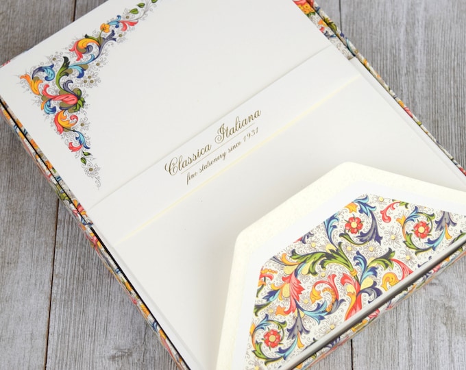 Medieval Stationery Set With Envelopes Acanthus Design Rossi Sheets - Etsy