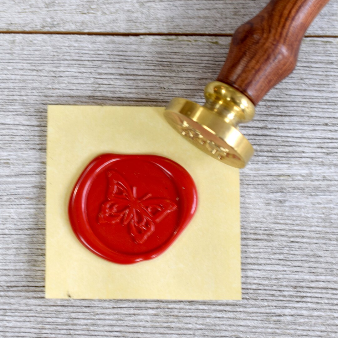 Butterfly Wax Seal Stamp // Winged Insect Brass Stamp for Crafting and ...
