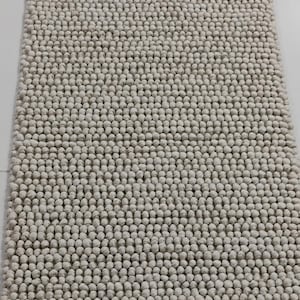 Handwoven Chunky Loop Wool Rug: Cream Ivory Pebble Design - Etsy