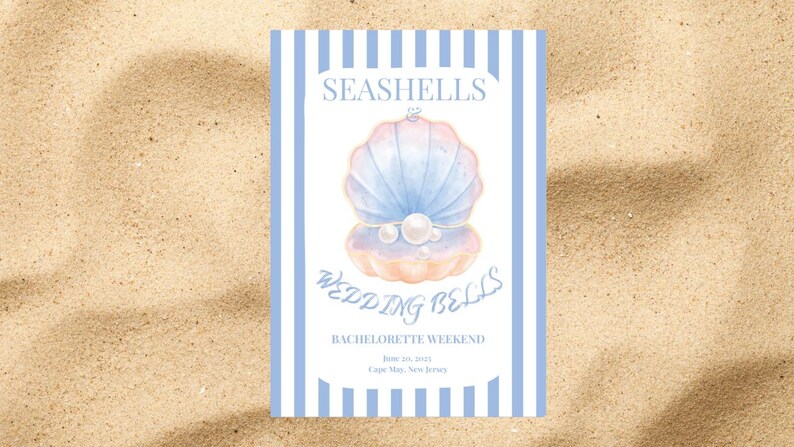 Seashells and Wedding Bells Bachelorette Template | Cape May NJ ...