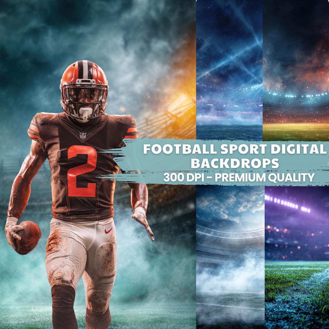 Football Photography Backdrop: Stadium Overlay for Senior Portraits ...