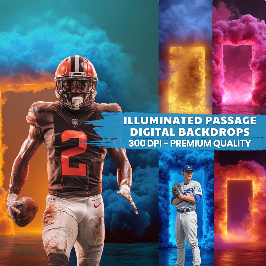 Illuminated Sport Backdrops: Dynamic Athlete Photography (digital ...