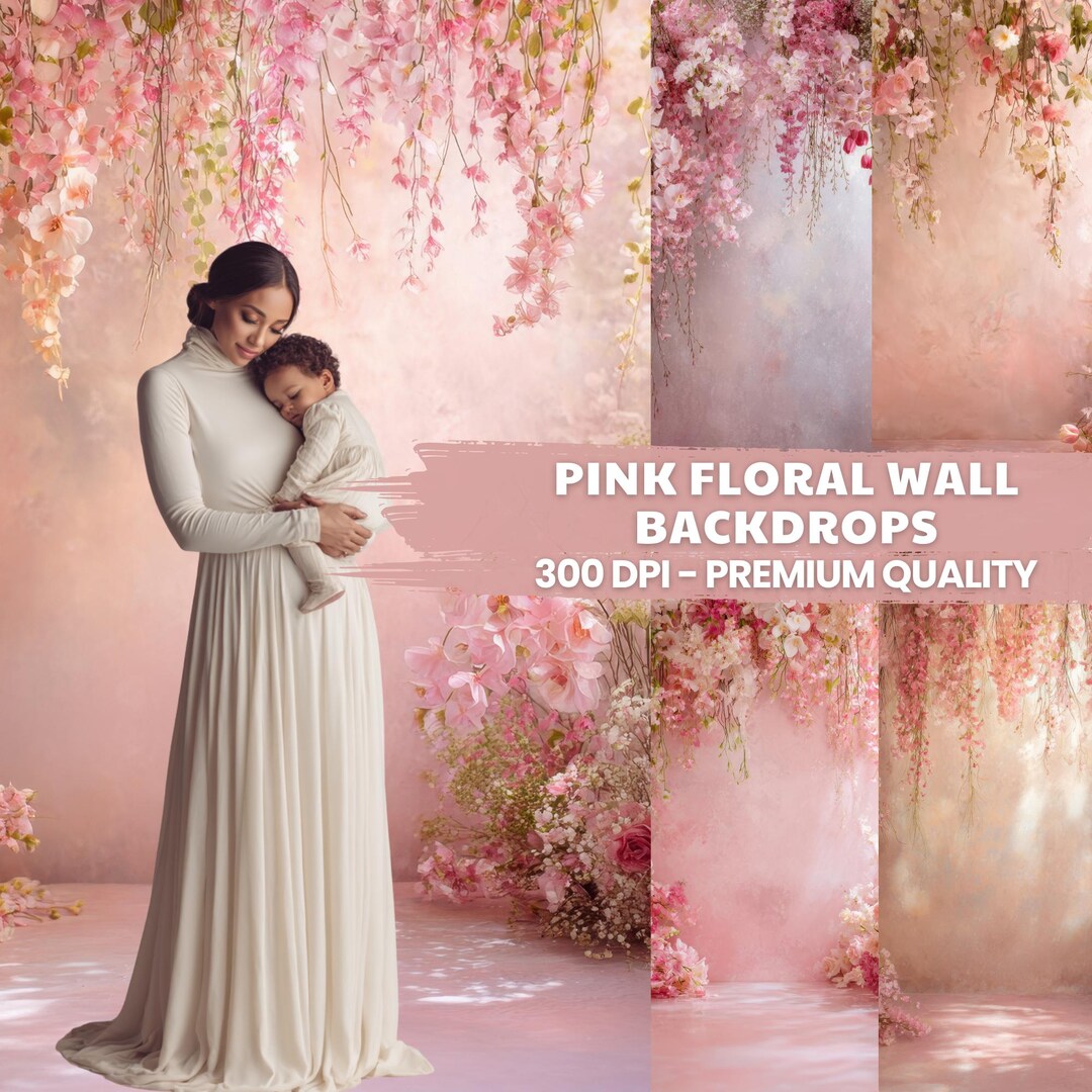Floral Backgrounds Digital Backdrops Overlay Digital Floral Overlays ...