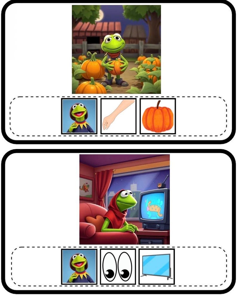 Kermit the Frog the Muppets/sesame Street Sentence Construction ...