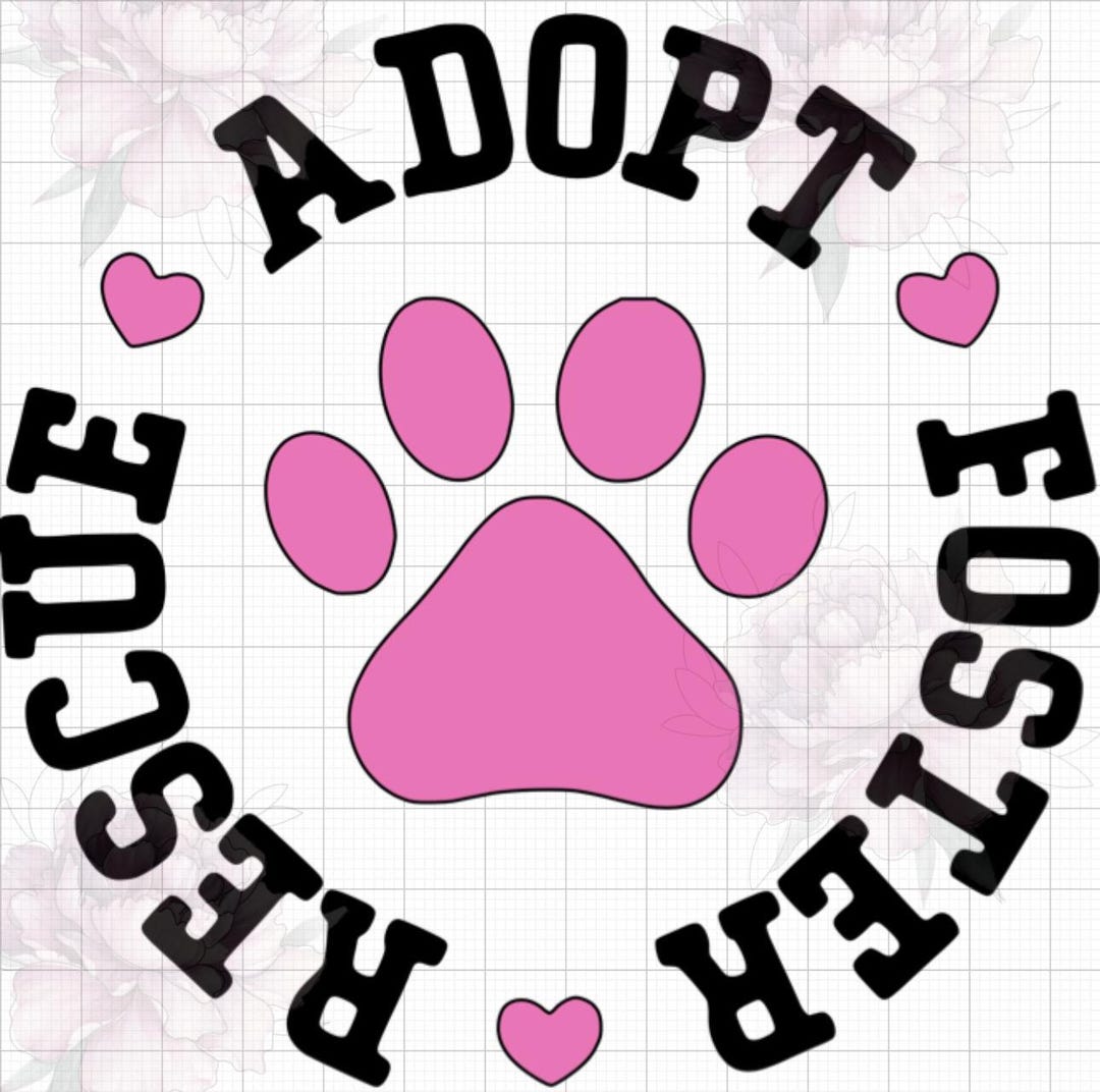 Adopt Foster Rescue Decal - Etsy
