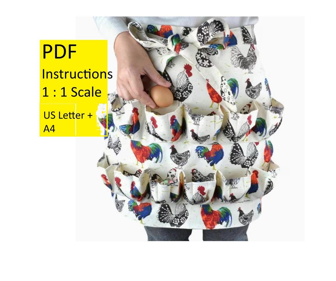 Apron Sewing Pattern, Egg Collecting Apron PDF, Instant Download, Farm ...