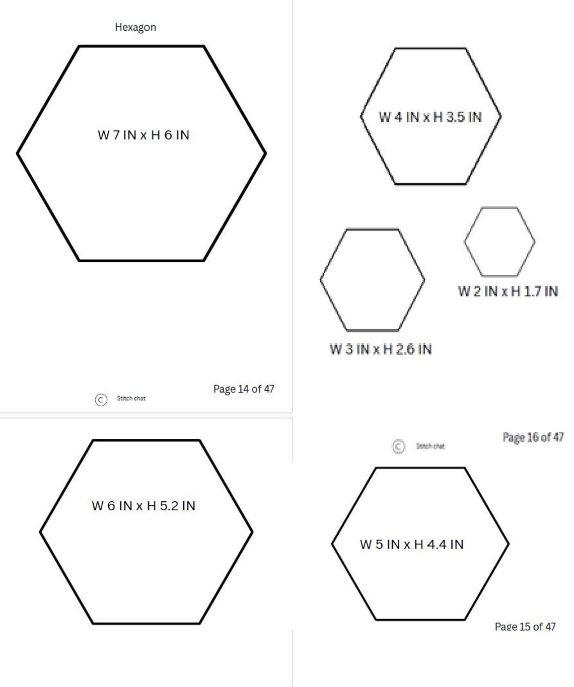 14 Geometric Shapes Template Set | 6 Sizes Each | Printable PDF for ...