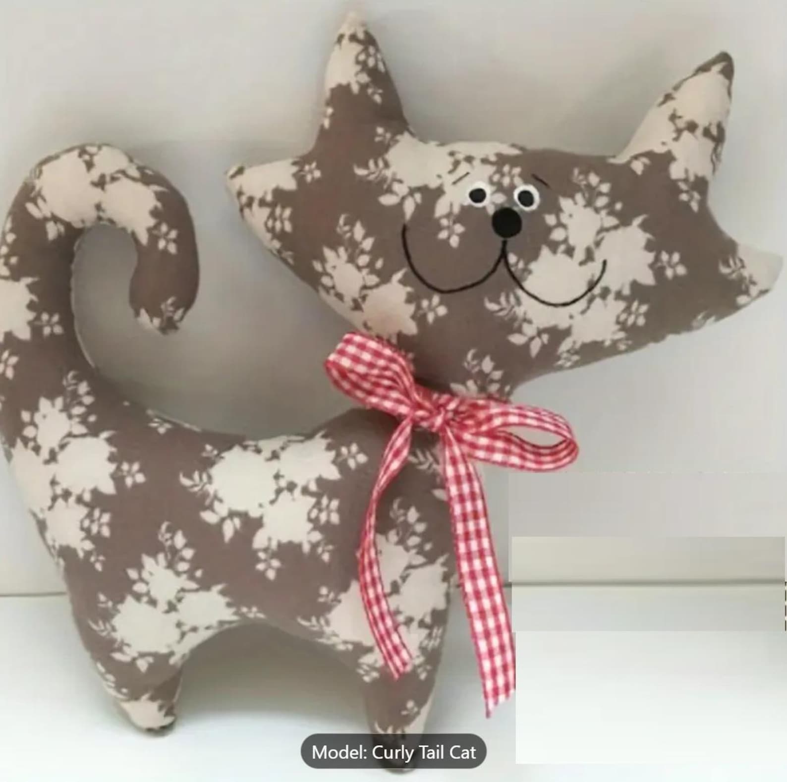 Cat Sewing Pattern, Cat Sewing Pattern With Instructions. Height - 8 ...