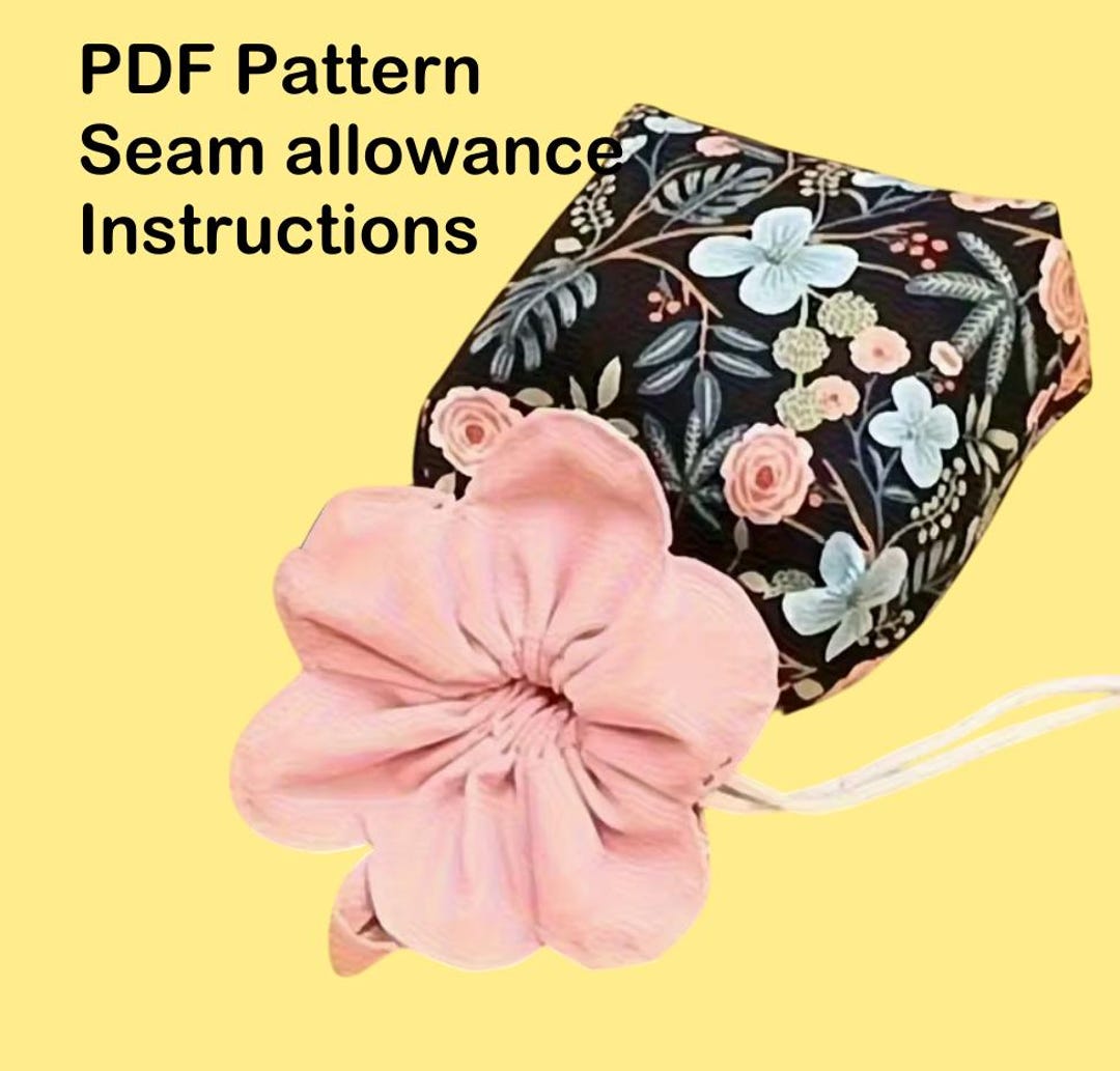 Drawstring Bag Sewing Pattern PDF – Easy DIY Bag Template With Step by ...