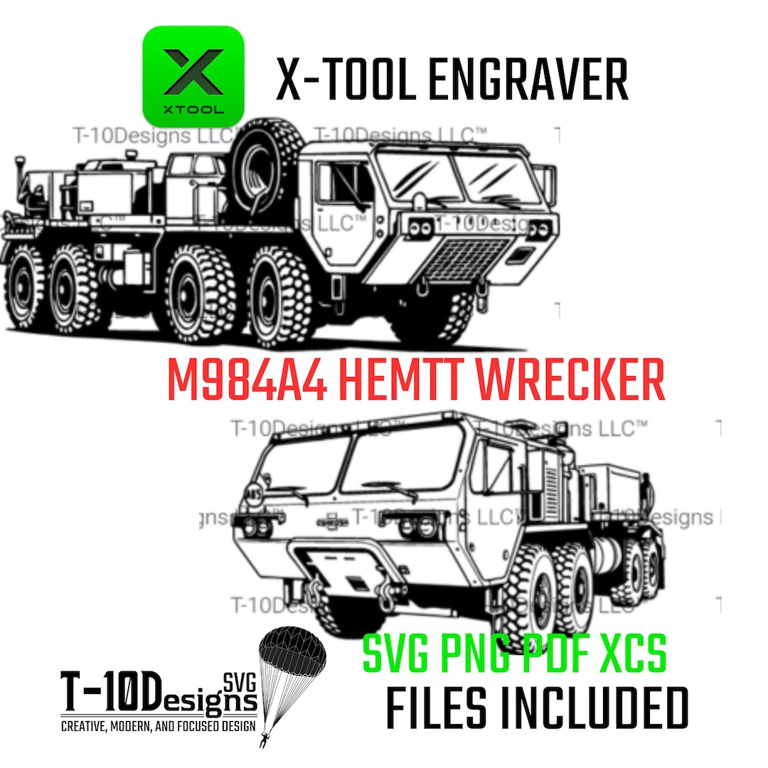 M984A4 HEMTT Wrecker – Military Vehicle Digital File (svg, Png, Ai, Xcs ...
