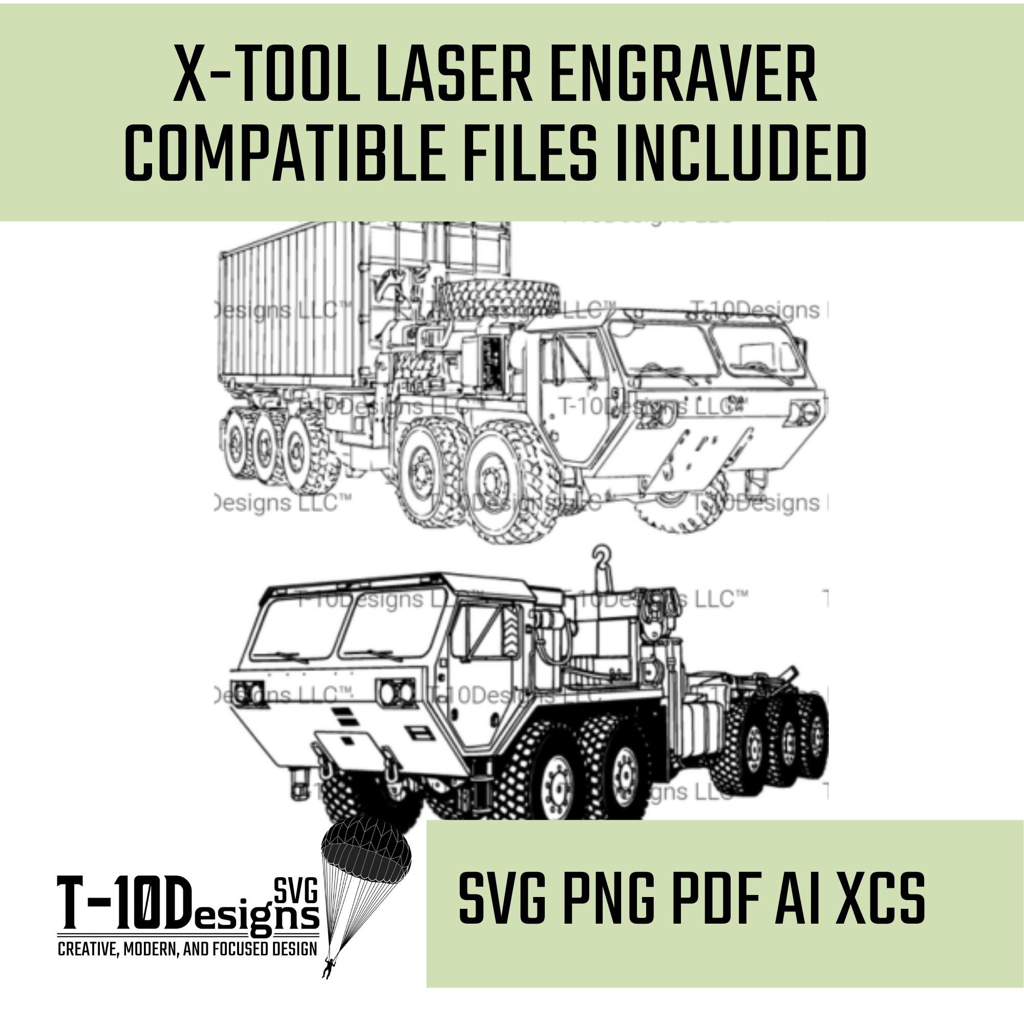 Oshkosh M1075A1 PLS Military Truck Line Art – Digital Download (svg, Ai ...
