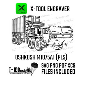Oshkosh M1075A1 PLS Military Truck Line Art – Digital Download (svg, Ai ...