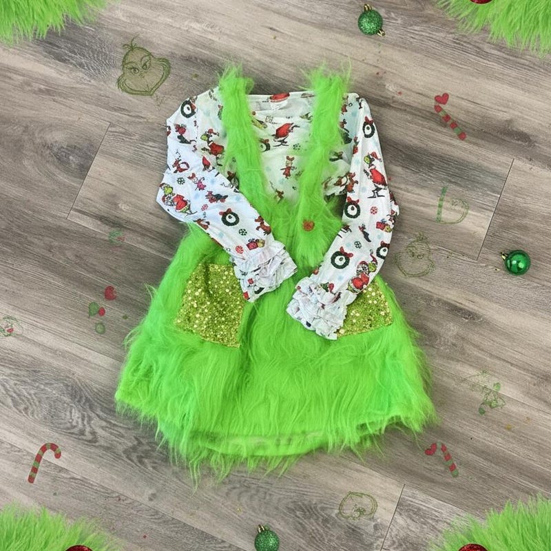 Grinch Girls Costume 10 - Etsy