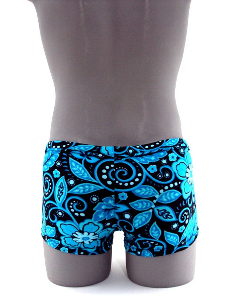 Blue Tropic Square cut Men Swimsuit | Etsy