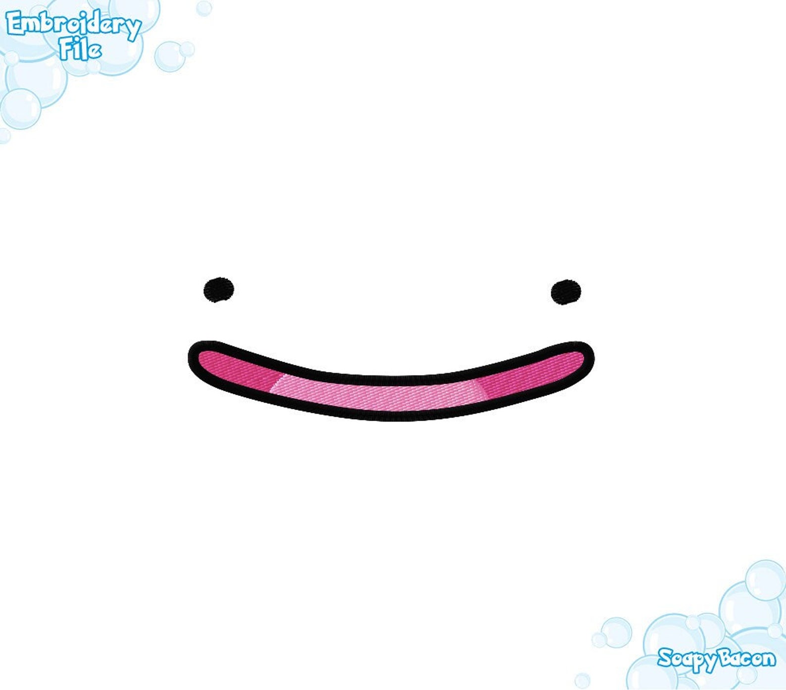 EMBROIDERY FILES: Ditto Face - Pokemon - Embroidery Machine Design - Etsy