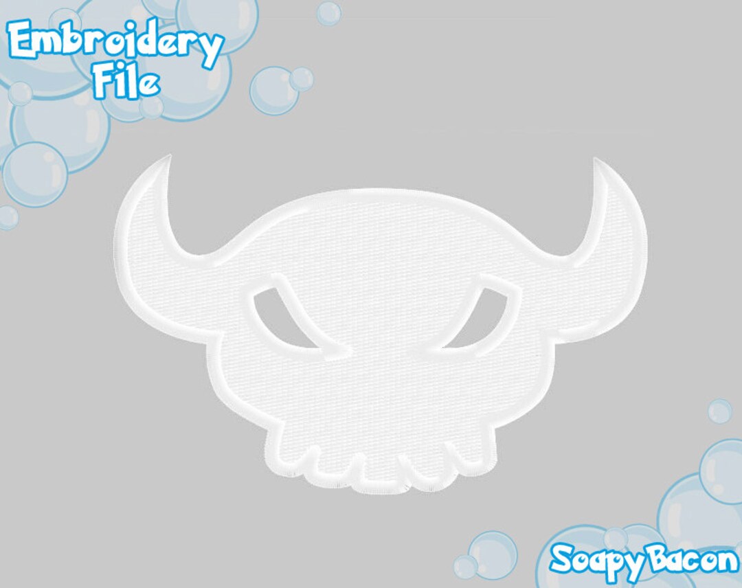 EMBROIDERY FILES: Toothless Tail Skull - Embroidery Machine Design File ...