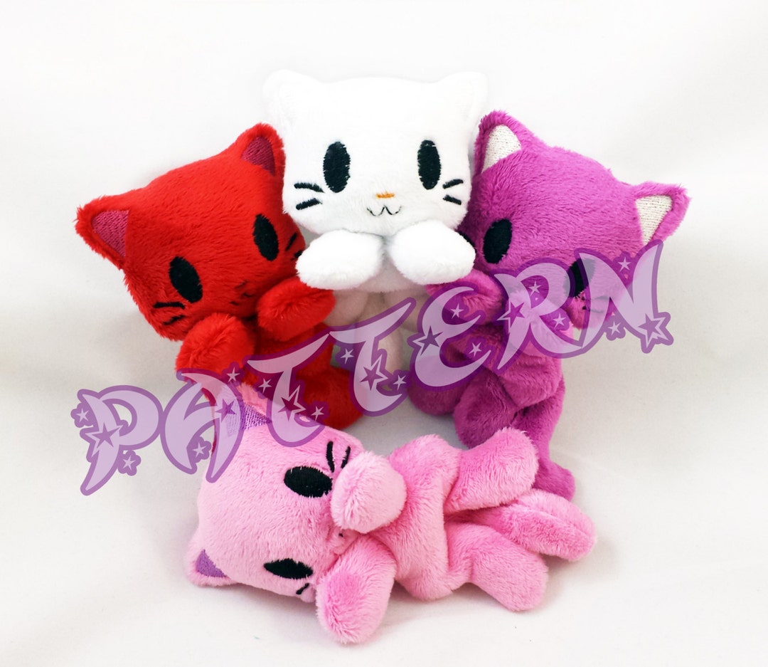 ITH PATTERN: Mini Kitty Cat Beanie Plush Embroidery File Project - Etsy