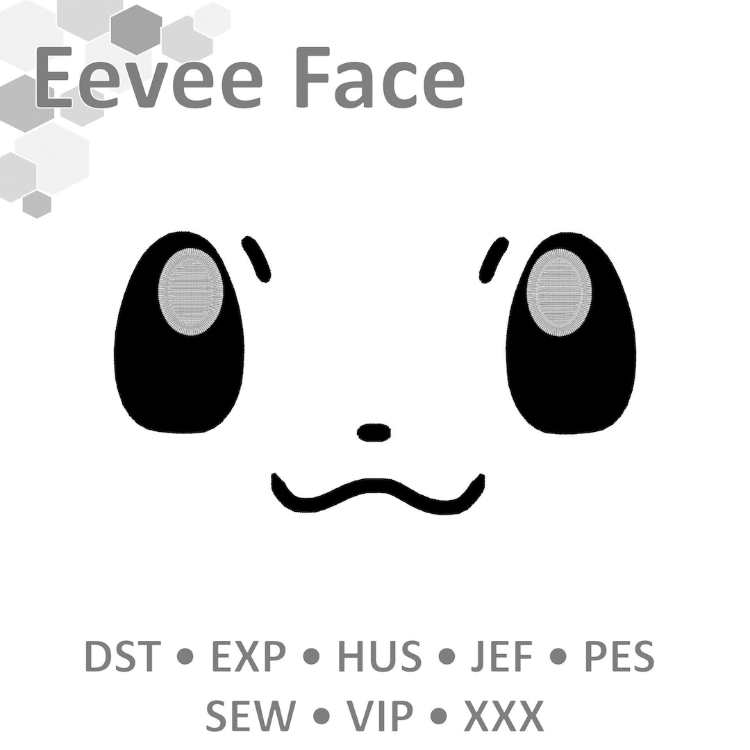 EMBROIDERY FILES: Eevee Face Embroidery Machine Design - Etsy
