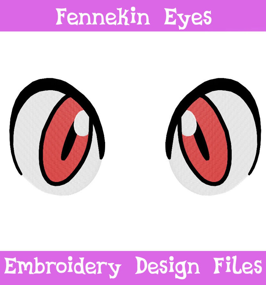 PES FILES: Fennekin Eyes Embroidery Machine Design File - Etsy