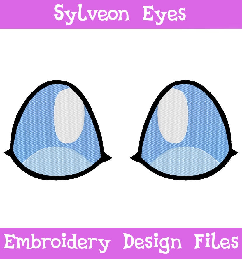 PES & JEF FILES: Sylveon Eyes Embroidery Machine Design - Etsy