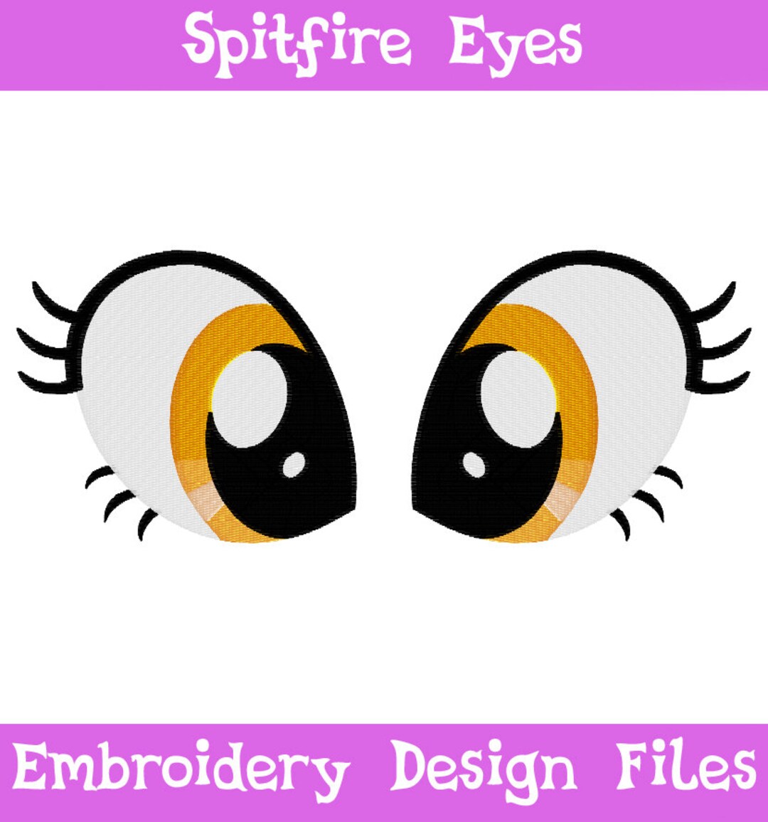 PES FILES: Spitfire Eyes Embroidery Machine Design - Etsy