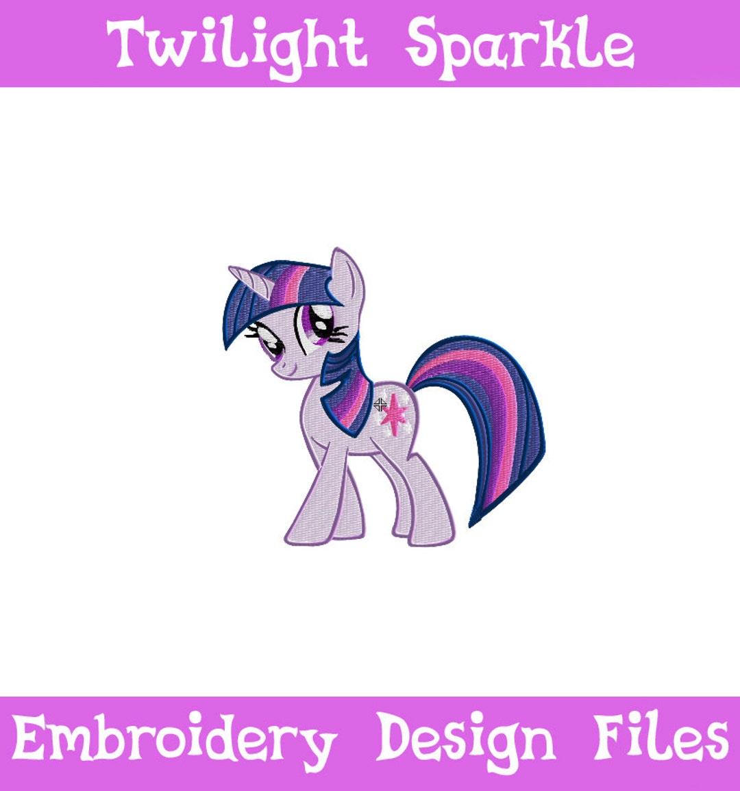 PES FILES: Twilight Sparkle - Embroidery Machine Design File - Etsy