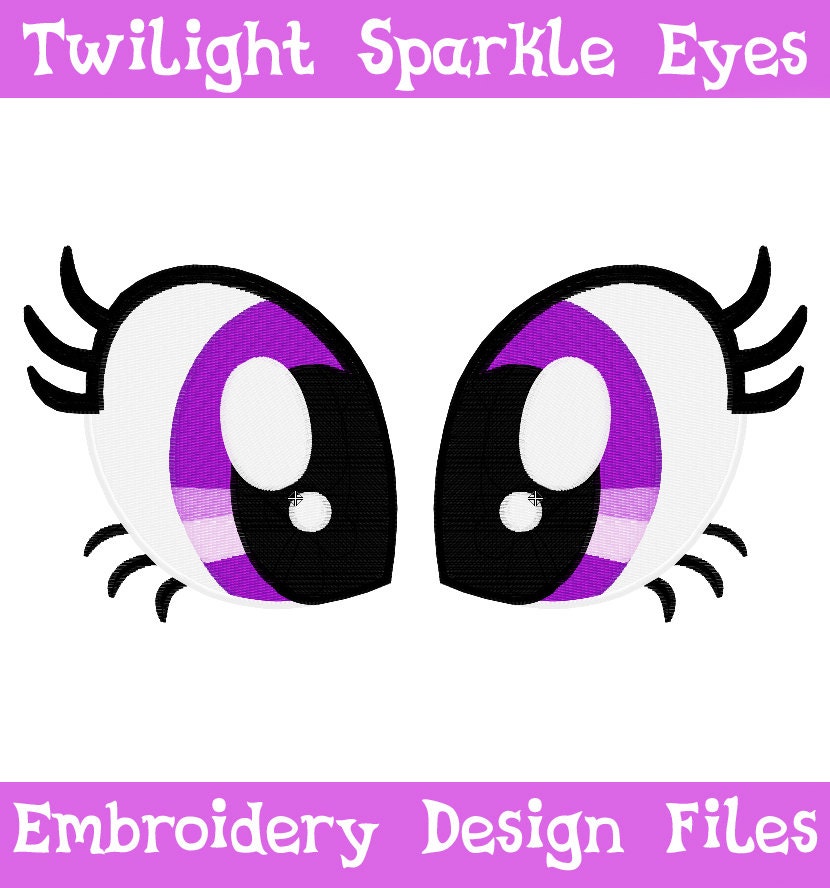 PES FILES: Twilight Sparkle Eyes Embroidery Machine Design - Etsy