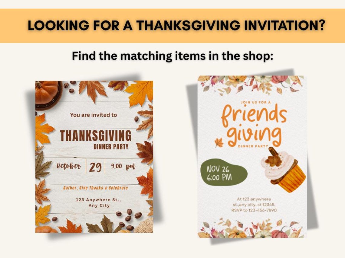 Thanksgiving Thank You Tags: Fall Party Favor Labels (PDF Printable) - Etsy