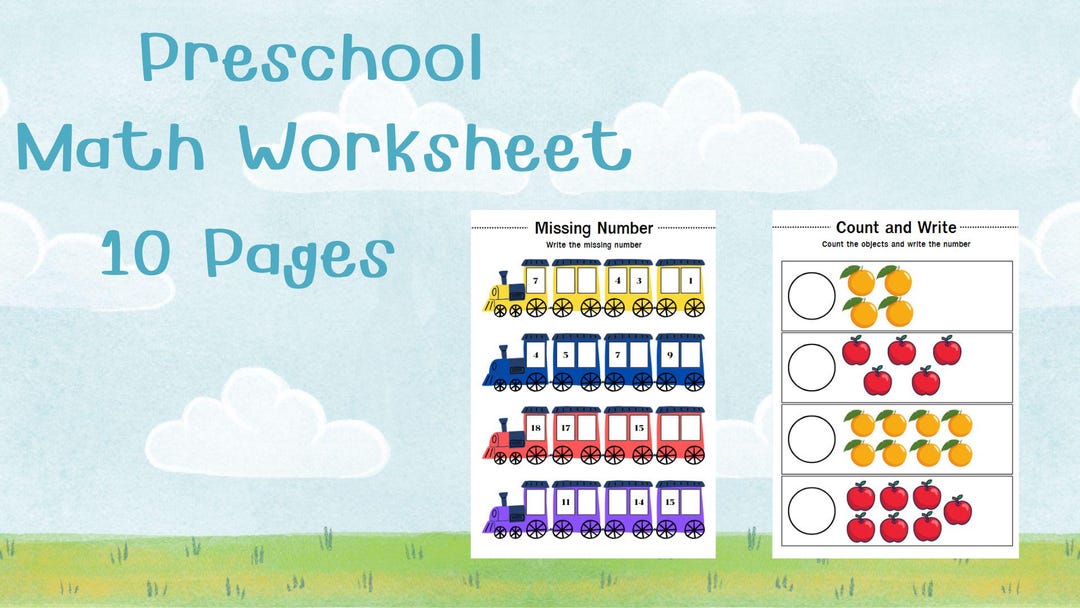 Math Worksheets, Kindergarten Learning Preschool Pre-k - Etsy
