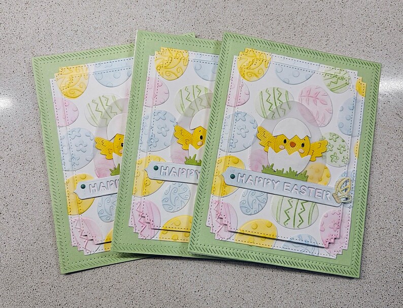 Easter Chicks. Handmade Set of Three (3) Easter Cards. Size A2 - Etsy
