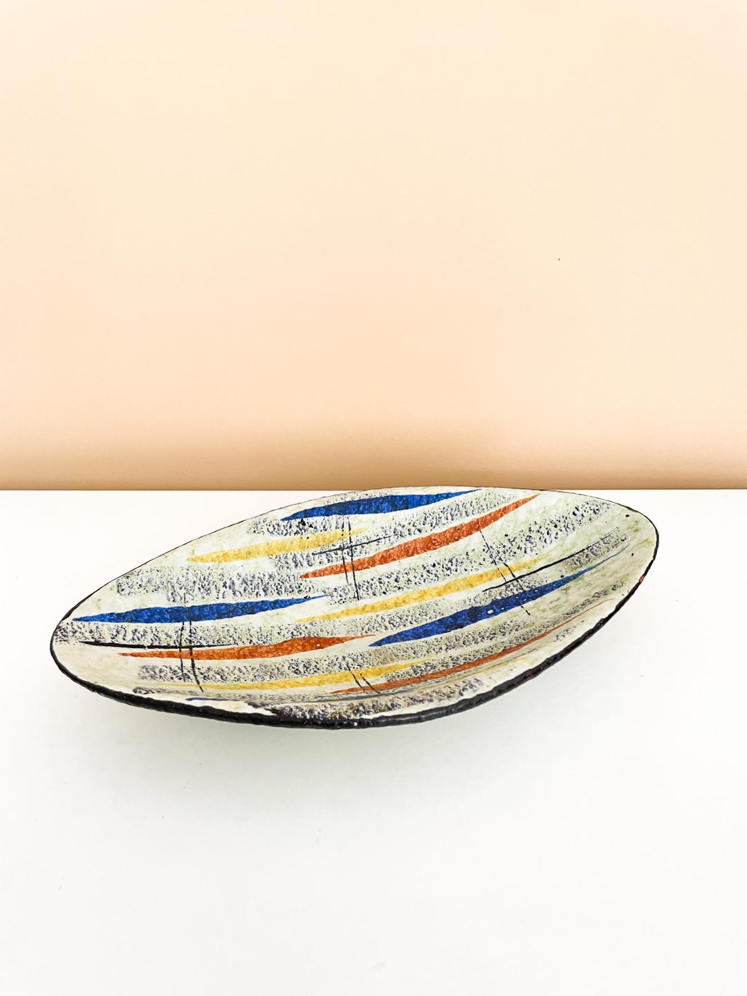 Ruscha Keramik Oval Dish: 1950s Atomic Brush Stroke Pottery - Etsy