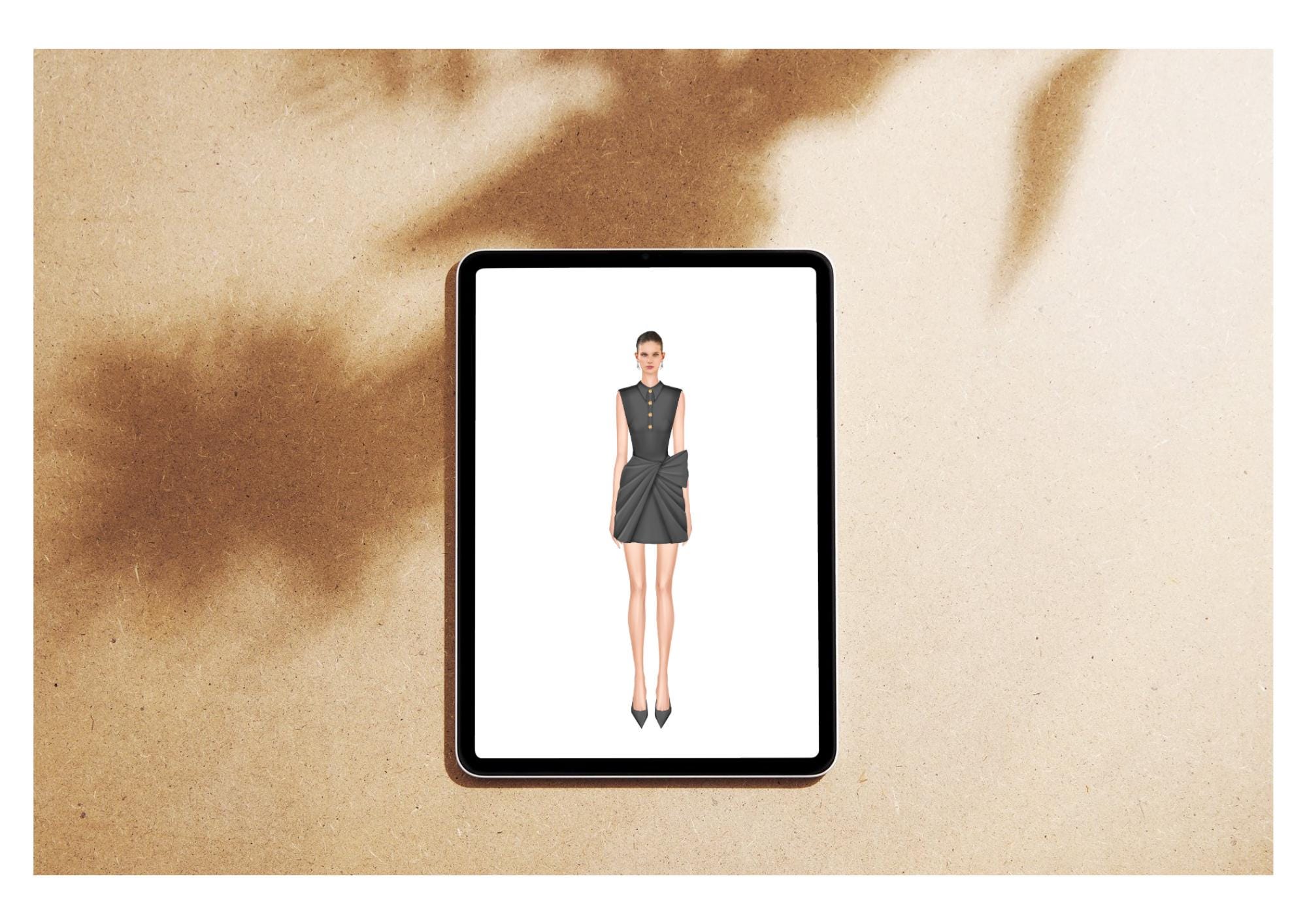 Female Fashion Croquis - Fashion Designer Art – Technical Croquis ...