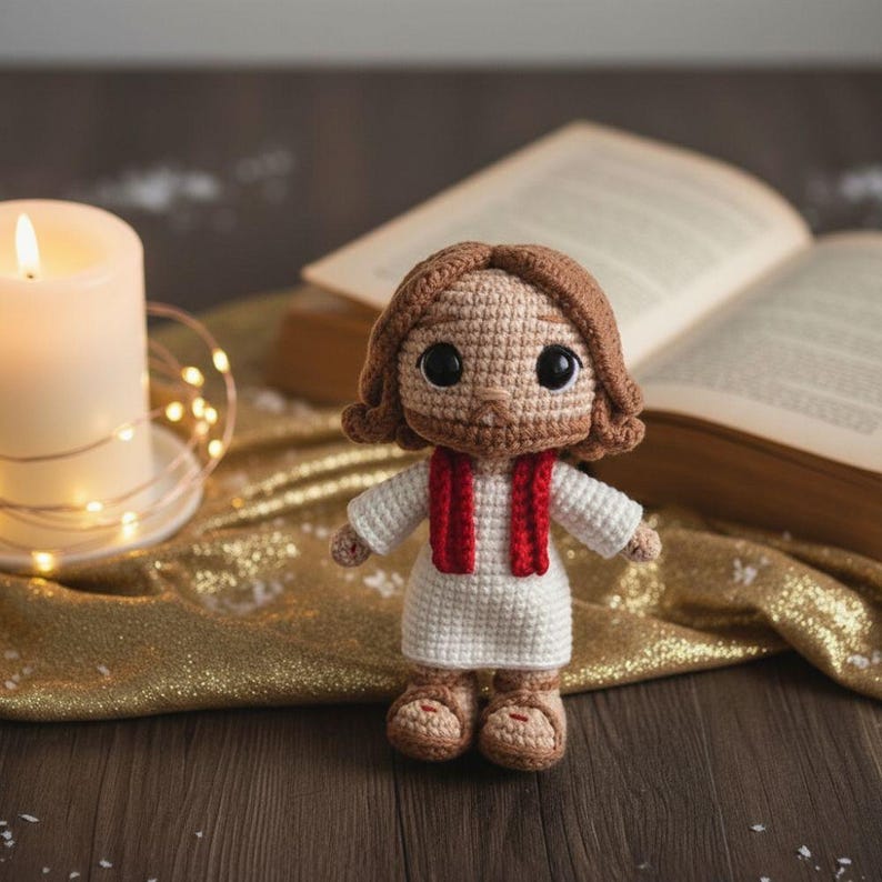 Mini Jesus Crochet Pattern, Nativity, Advanced Beginner Tutorial, Cute ...