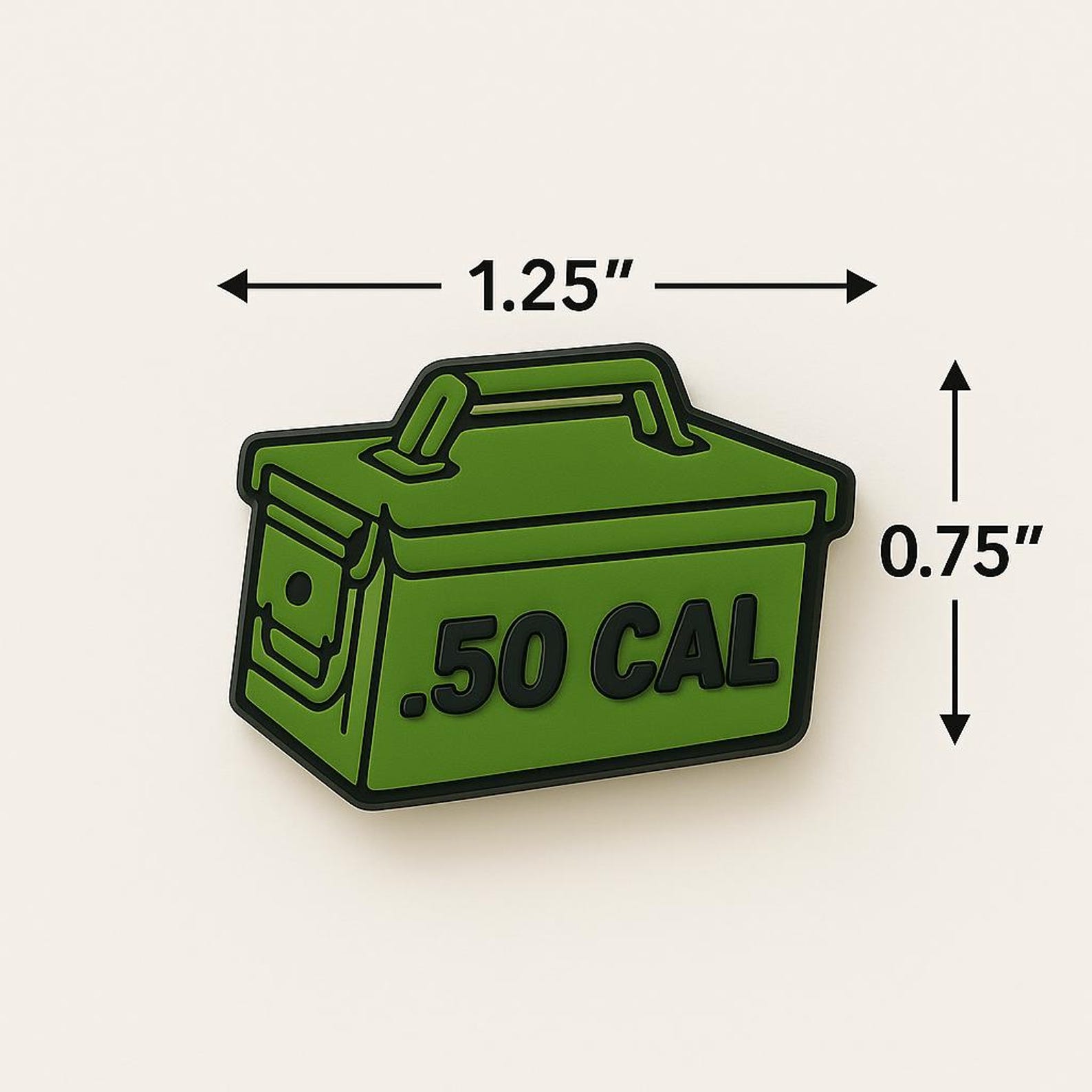 50 CAL Tactical Ammo Box Croc Charm: Military Green PVC Clog Accessory ...